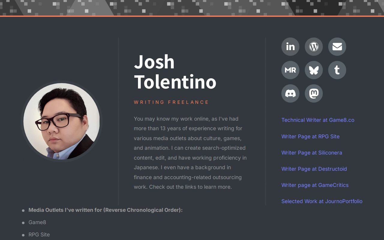 Josh Tolentino's Carrd